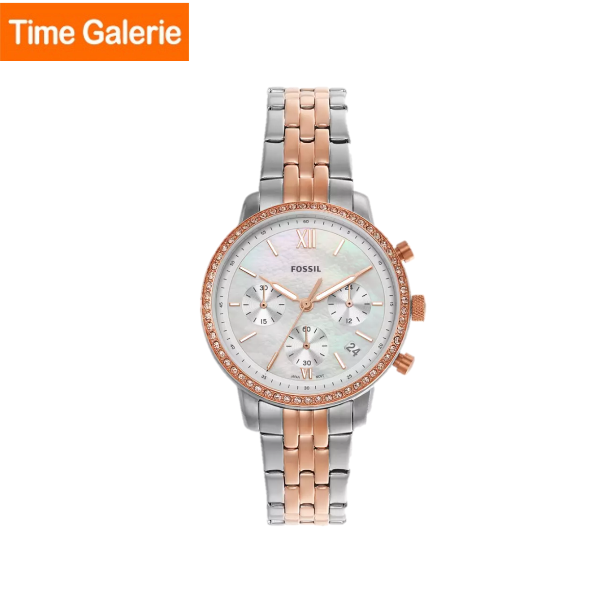 Fossil Es5279 Neutra Chronograph Two Tone Stainless Steel Women Watch